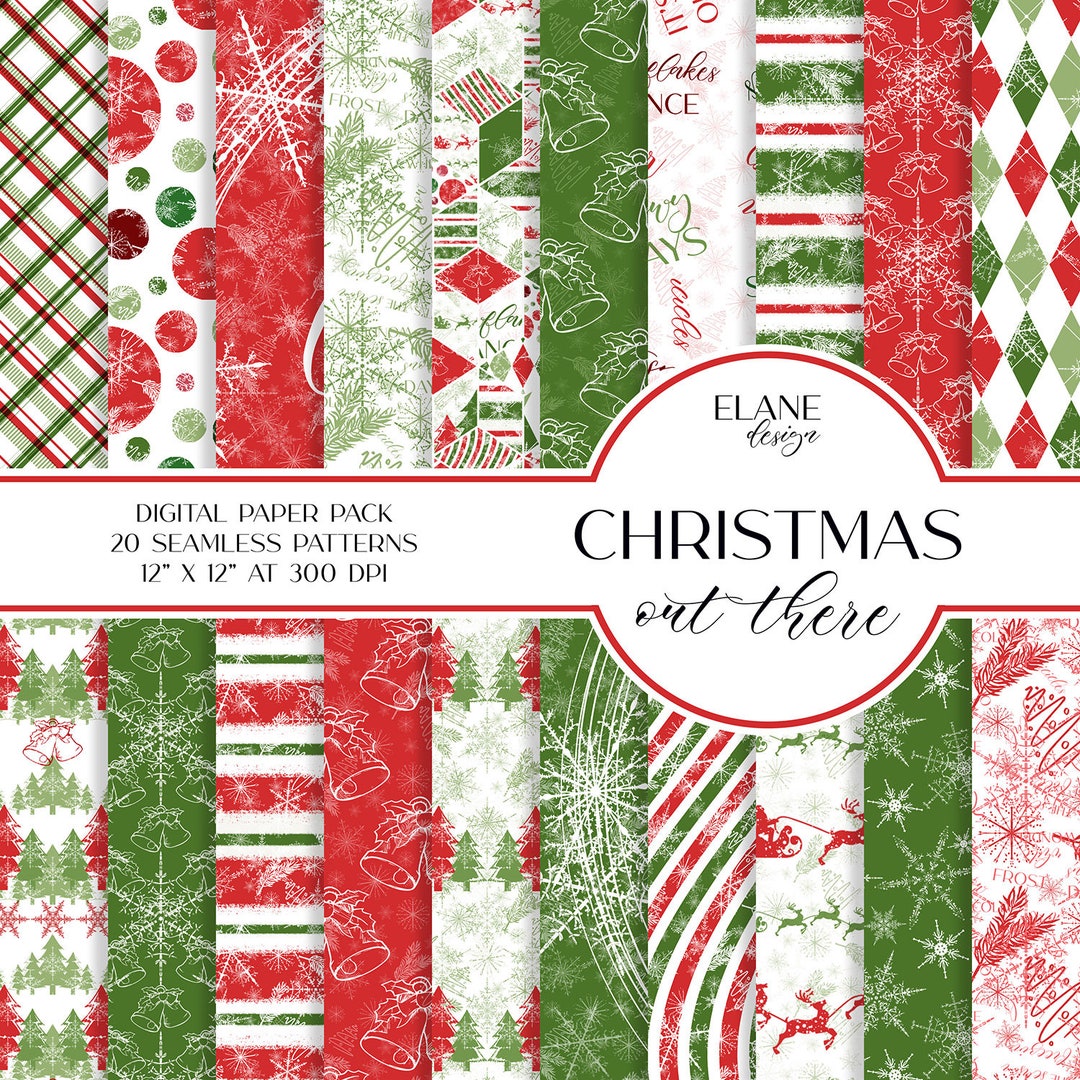 Christmas Digital Paper, Winter Seamless Pattern, Snowflake Seamless ...