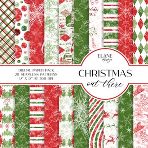 Christmas Digital Paper, Winter Seamless Pattern, Snowflake Seamless ...