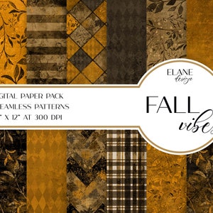 Fall Digital Paper Autumn Scrapbook Paper Fall Leaves - Etsy