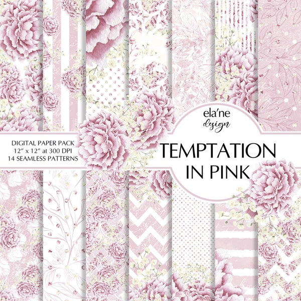 Blush Floral Wallpaper - Etsy