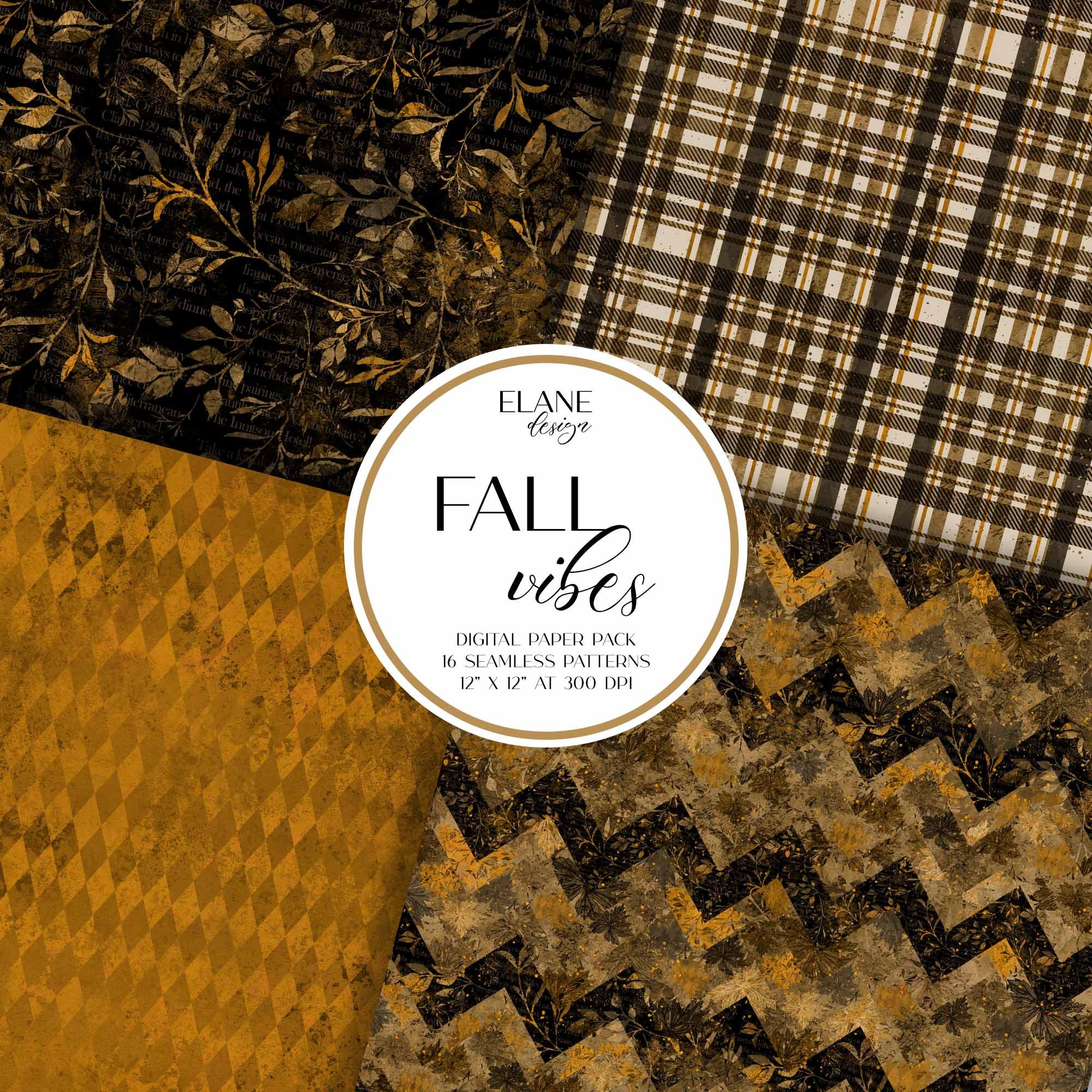 Fall Digital Paper Autumn Scrapbook Paper Fall Leaves - Etsy