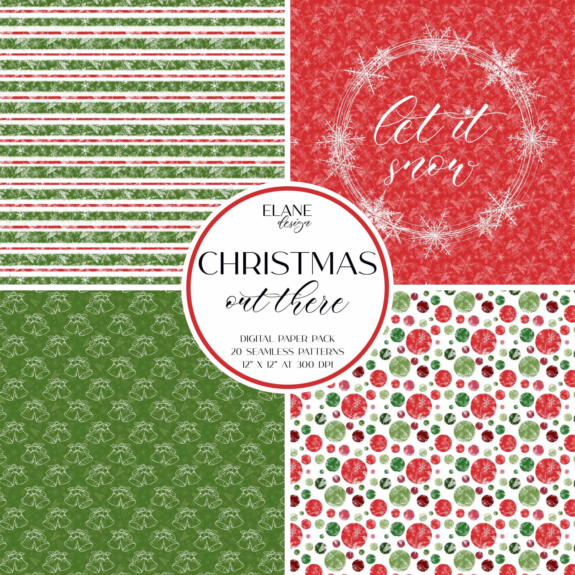 Christmas Digital Paper Winter Seamless Pattern Snowflake - Etsy