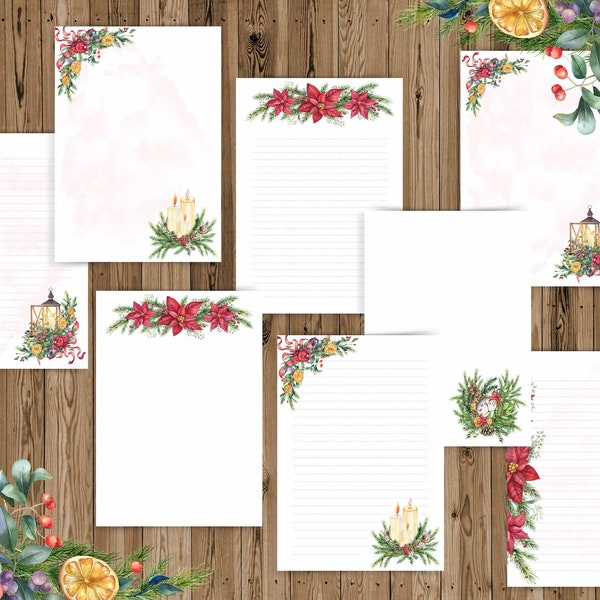 Christmas Printable Stationery - Etsy
