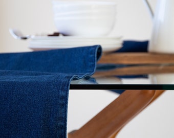 Blue Denim Table Runner - Etsy