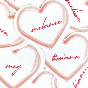 Heart Shaped Place Cards, Name Tags | Weddings, Engagements, Hens ...