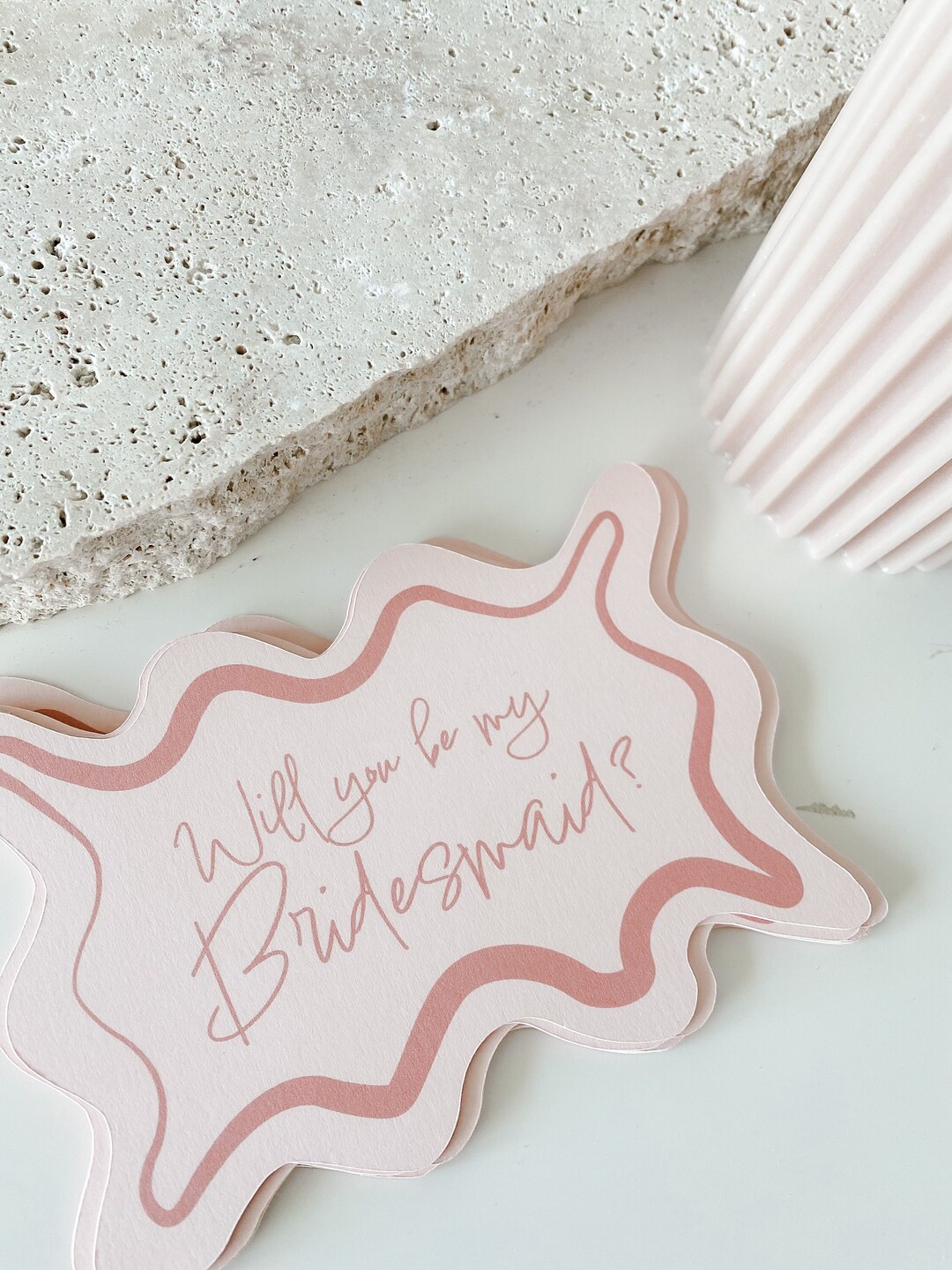 Custom Calligraphy Bridesmaid Proposal Cards - Will You Be My ...