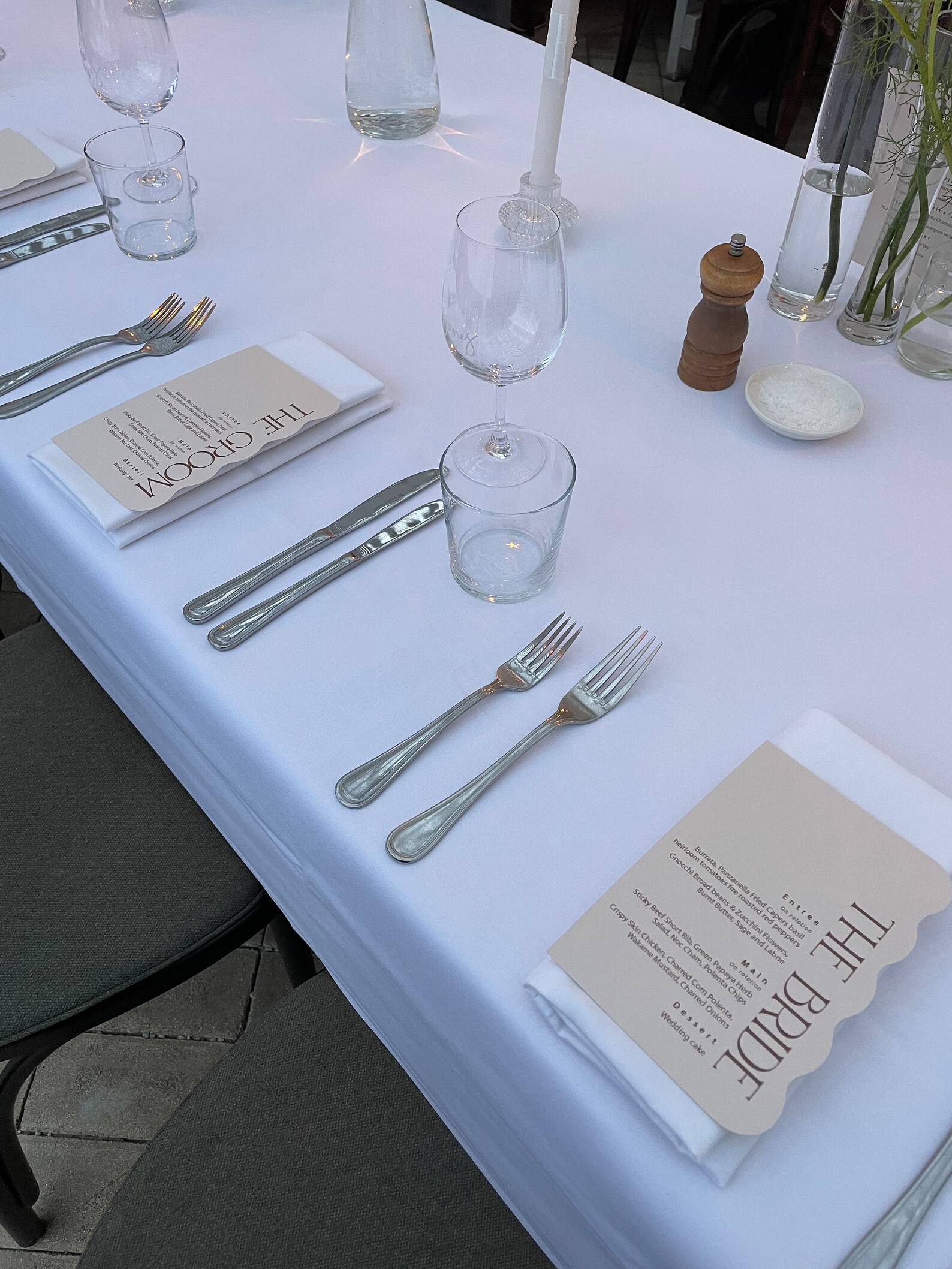 Custom Wave Menu, Scallop Wedding Placecard, Neutral Design - Etsy