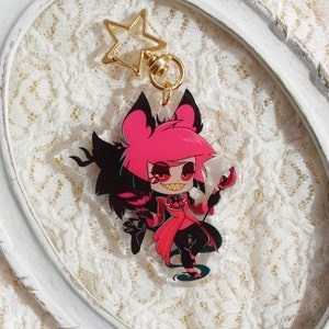 Hazbin Hotel - Keychains - Alastor Nifty Angel Dust Lucifer Husk Adam ...