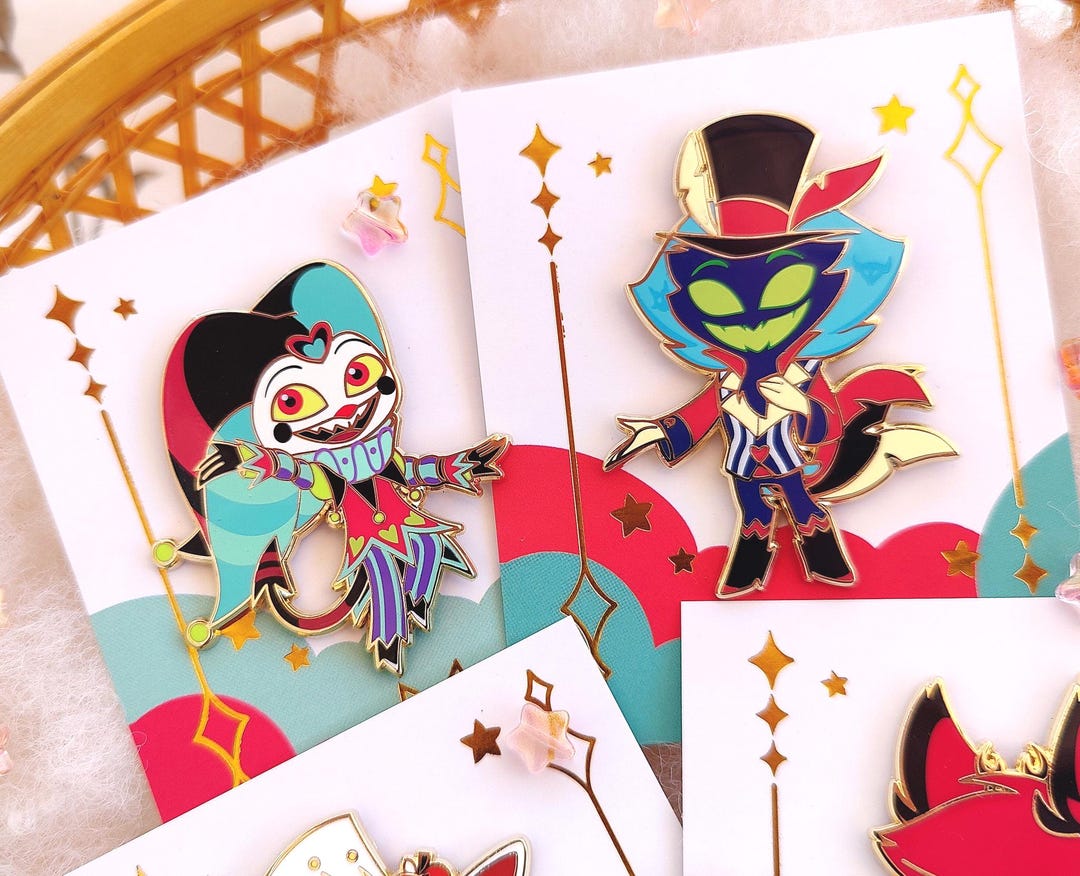 Fizzarolli and Asmodeus - Enamel Pin - Helluva Boss - Etsy