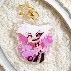 Hazbin Hotel - Keychains - Alastor Nifty Angel Dust Lucifer Husk Adam ...