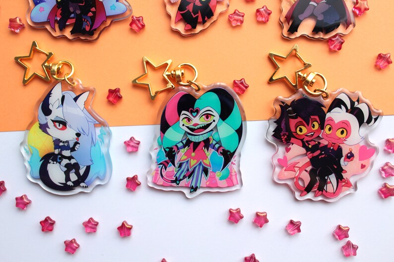 Helluva Boss Keychain Blitzo Stolas Loona Fizzarolli Millie - Etsy ...