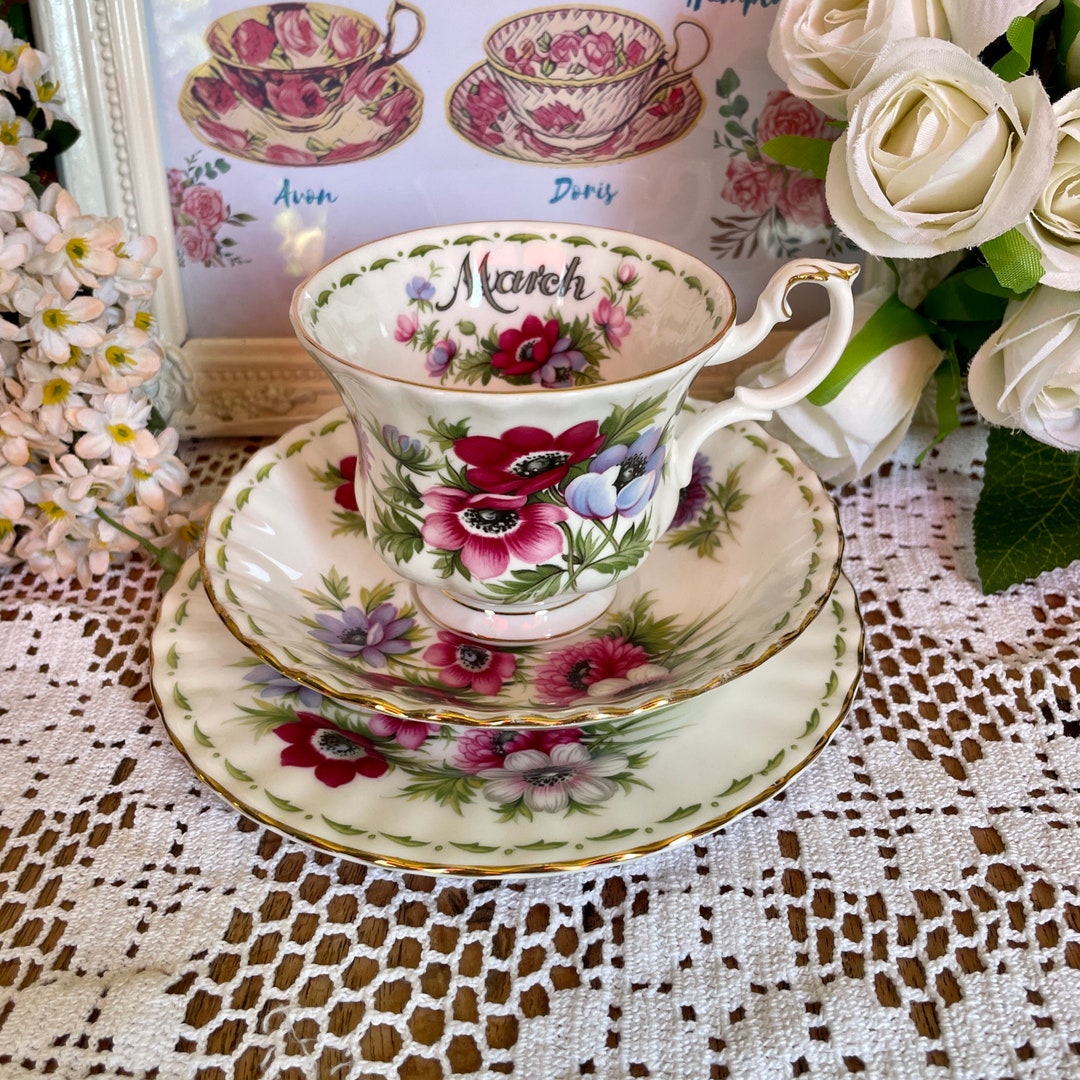 Large Royal Albert March Flower of the Month Vintage Bone China Tea Cup ...