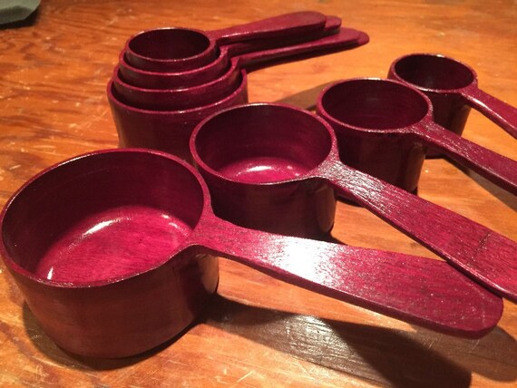 Stackable Set of Wood Measuring Cups | Etsy