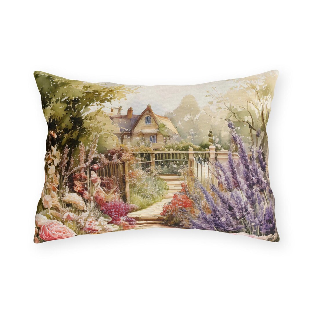Botanical Garden Outdoor Pillows, Floral Decor, Patio Cushions, Garden ...