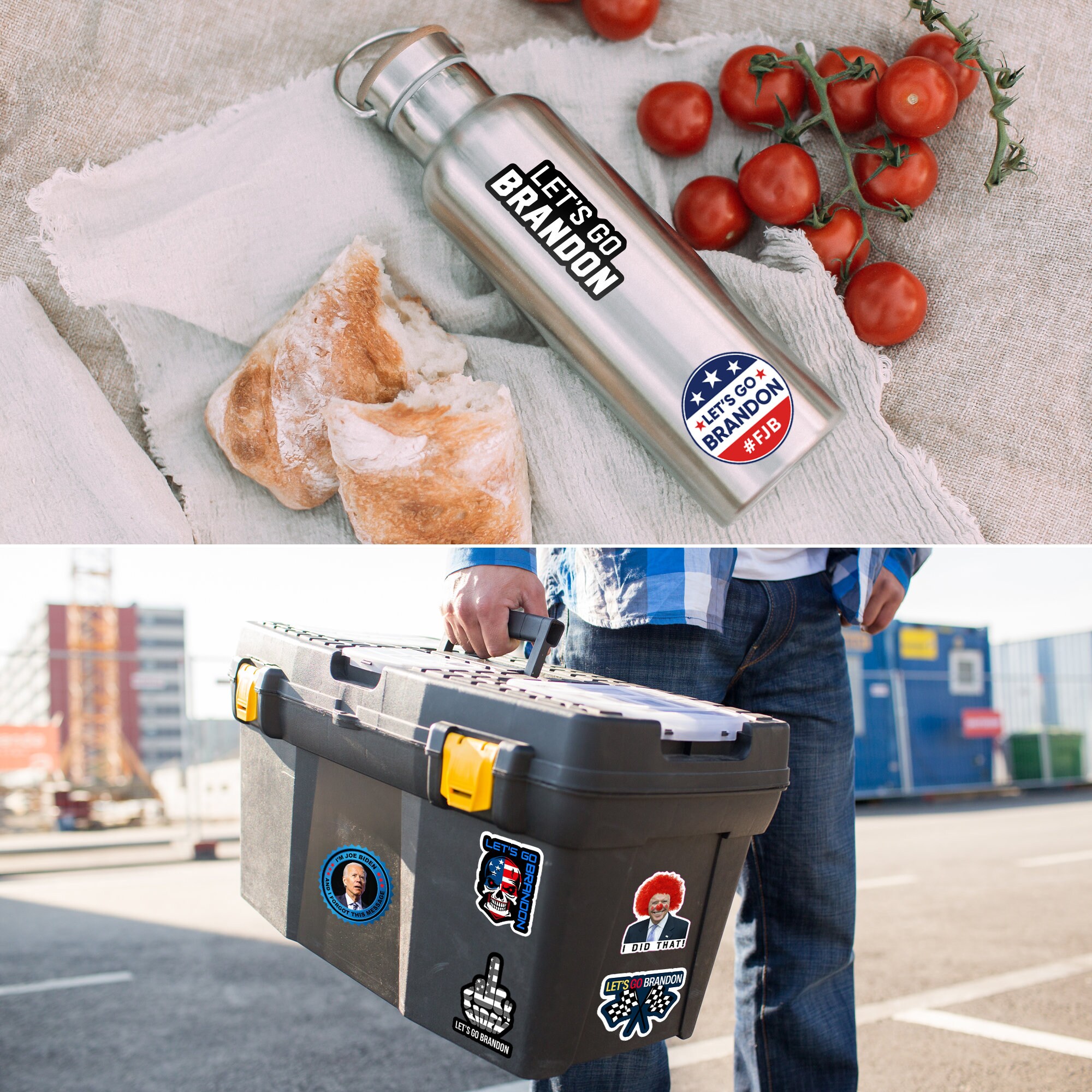 Let's Go Brandon Stickers 100pc, Funny I Did That, Biden, Harris, FJB ...