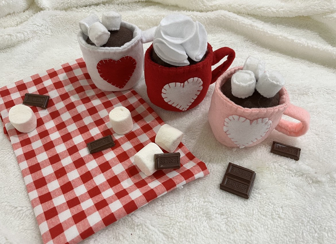 Hot Chocolate Cocoa Felt Pretend Play Set,play Kitchen,tea Party,felt ...