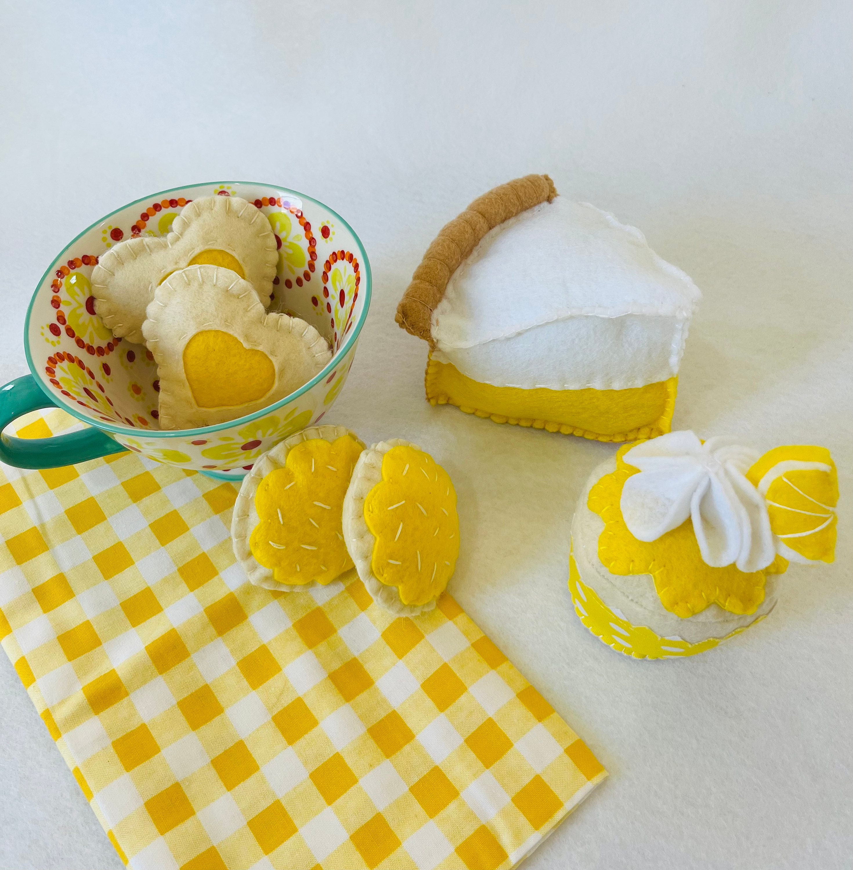 Felt Pretend Play Lemon Bakery Set Play Foodfelt Foodplay - Etsy
