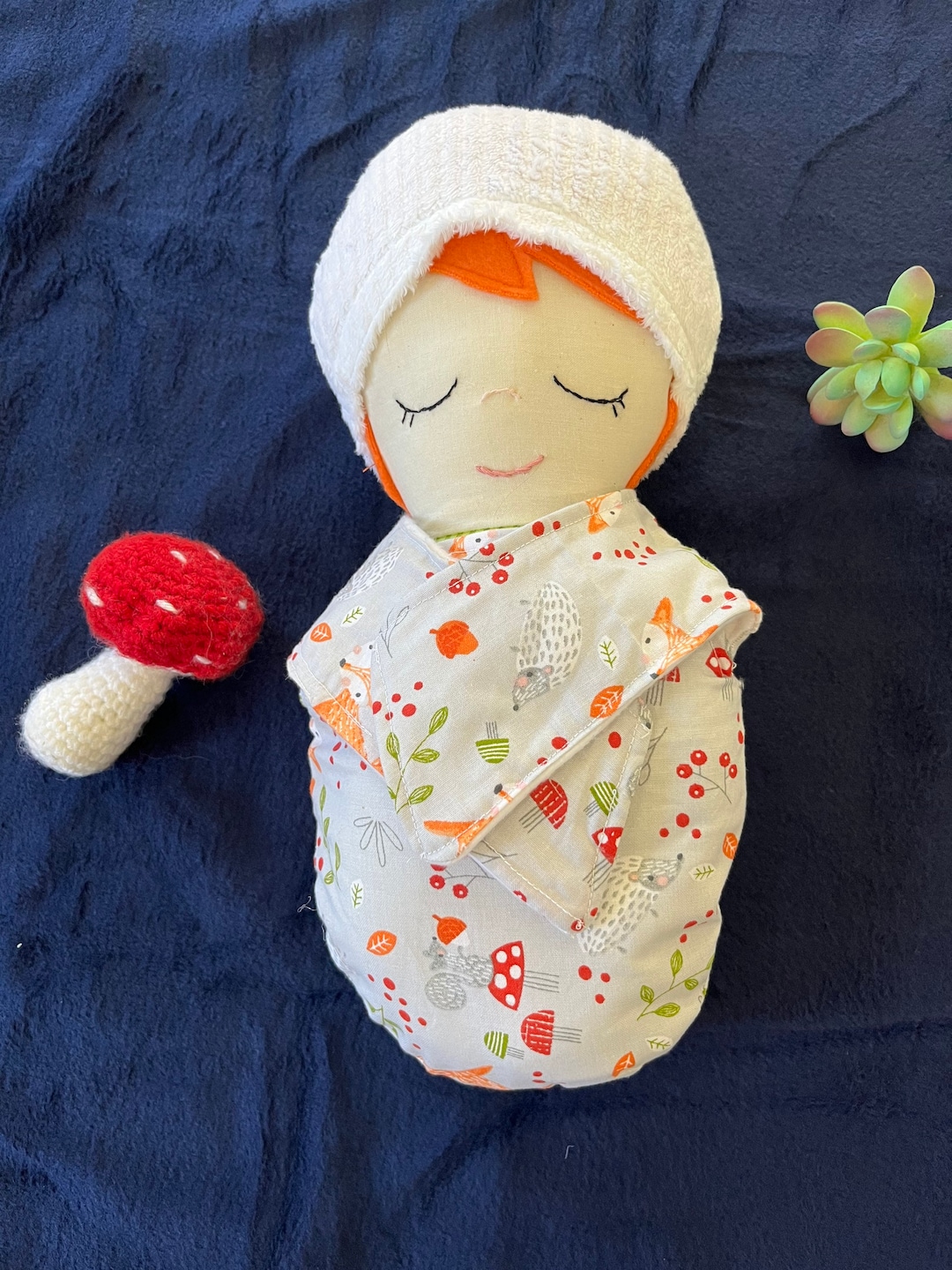 Swaddle Baby Doll , Baby’s First Doll , Rag Doll, Cloth Doll, Soft Doll ...