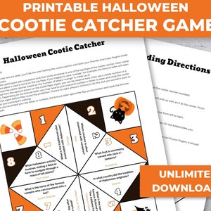 Cootie Catcher, Halloween Games, Halloween Printable, Classroom ...