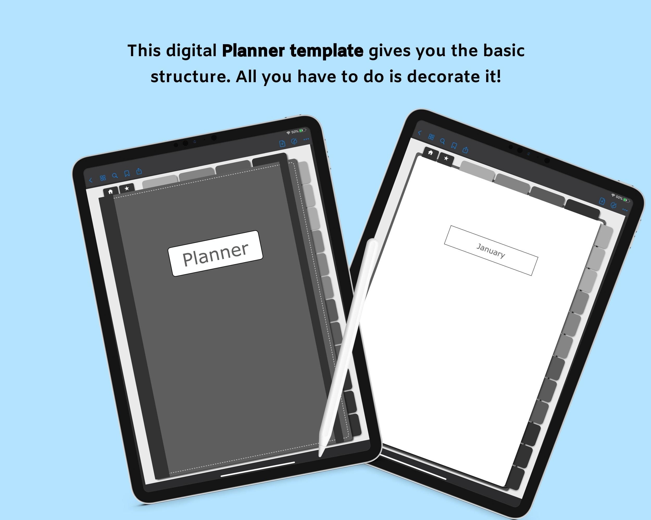 EDITABLE Digital Planner, Commercial Use Template, Keynote Digital ...