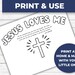 Jesus Loves Me Art, Handprint Keepsake Art, Christian Homeschool ...