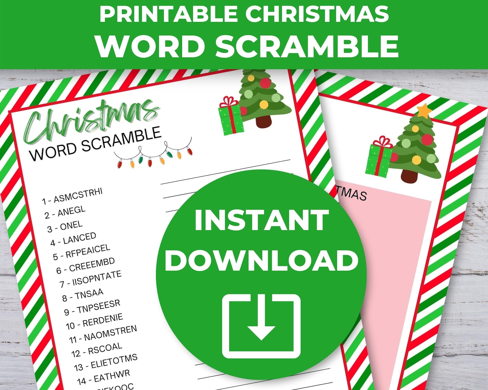 Christmas Word Scramble Printable Christmas Party Game For Etsy Christmas Word Scramble Printable Christmas Party Game For Etsy