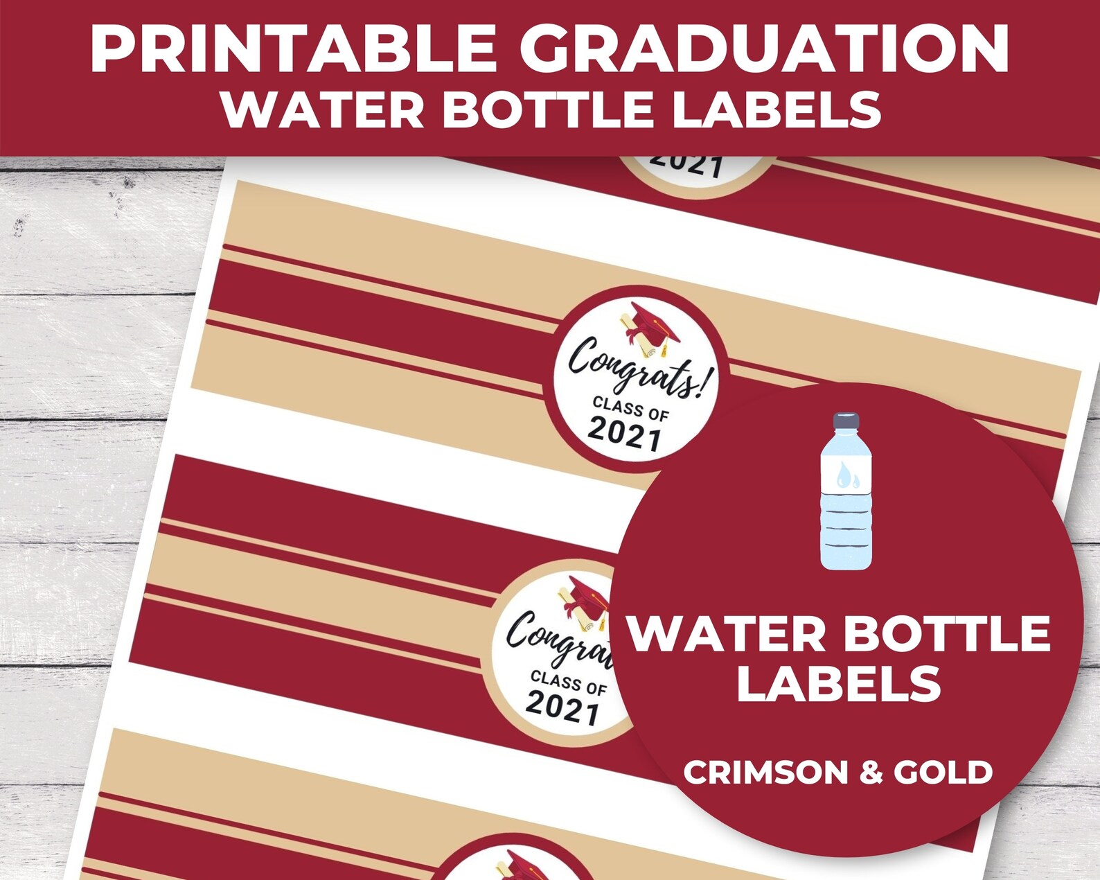 Printable Graduation Water Bottle Labels Congrats Class of - Etsy Canada
