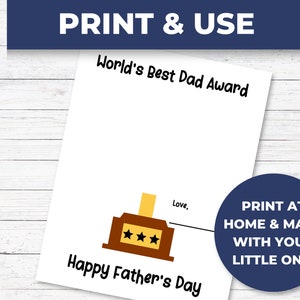 Handprint Craft, Father's Day Handprint Keepsake, Father's Day ...