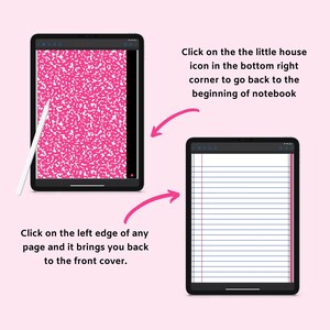 Pink Digital Composition Notebook, iPad Notebook, Digital Notebook ...