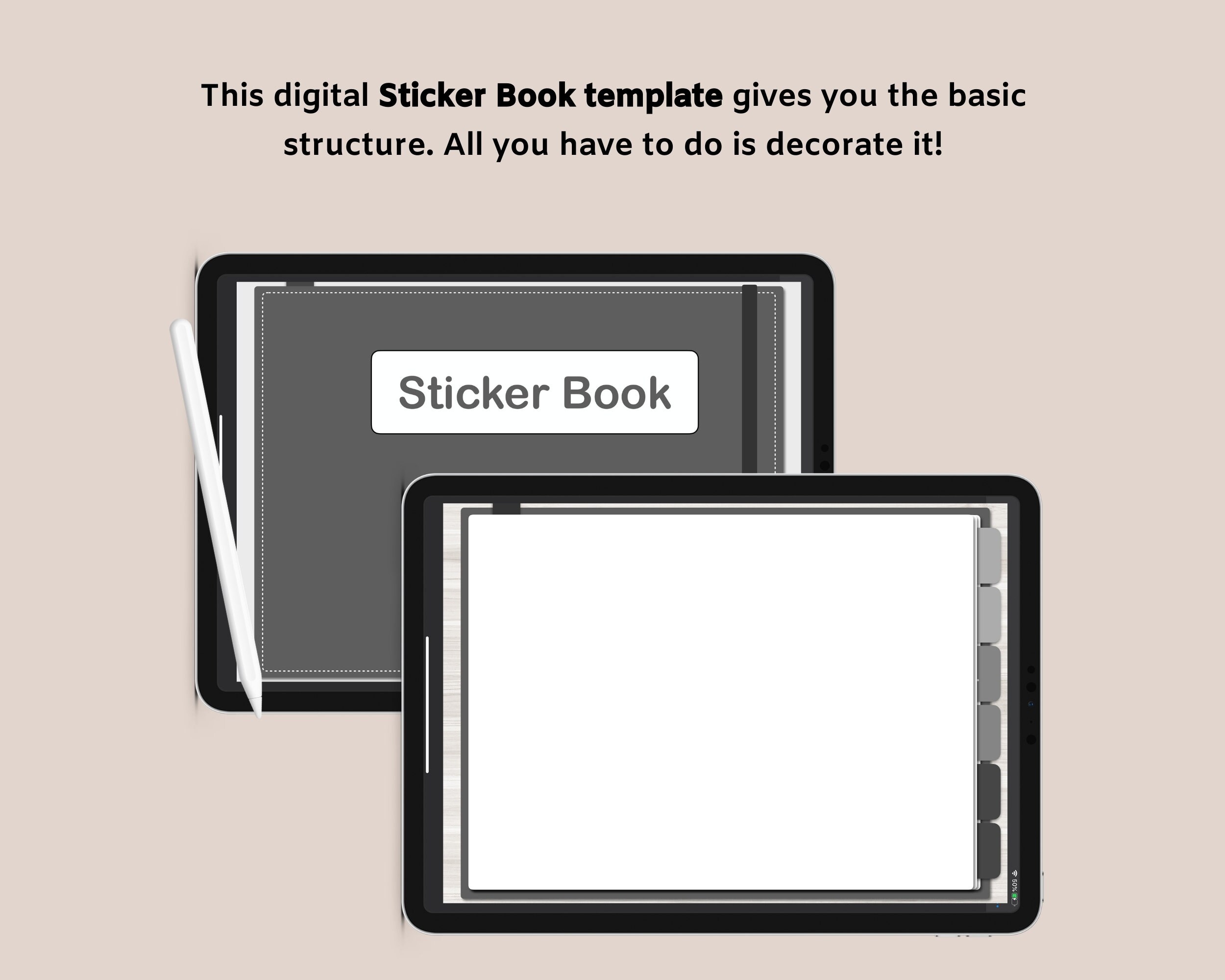 EDITABLE Digital Sticker Book Template for Keynote & - Etsy