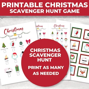 Printable Christmas Scavenger Hunt and Matching Game for Kids ...
