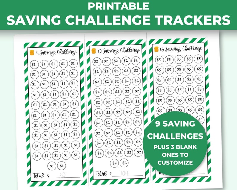 52 Week Savings Challenge Printable, Cash Saving Challenge, Weekly ...