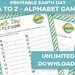 Earth Day A to Z Game, Printable Earth Day Games for Kids, Classroom ...