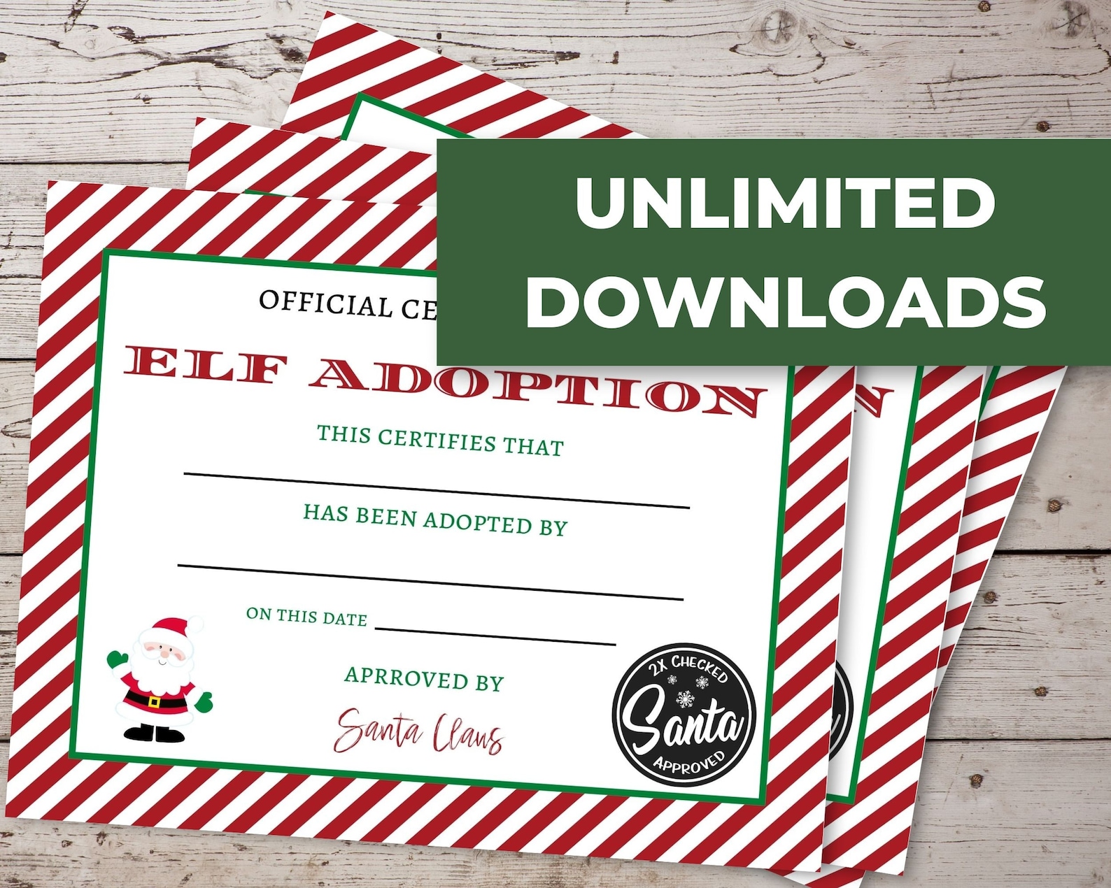 Elf Adoption Certificate Printable - Etsy