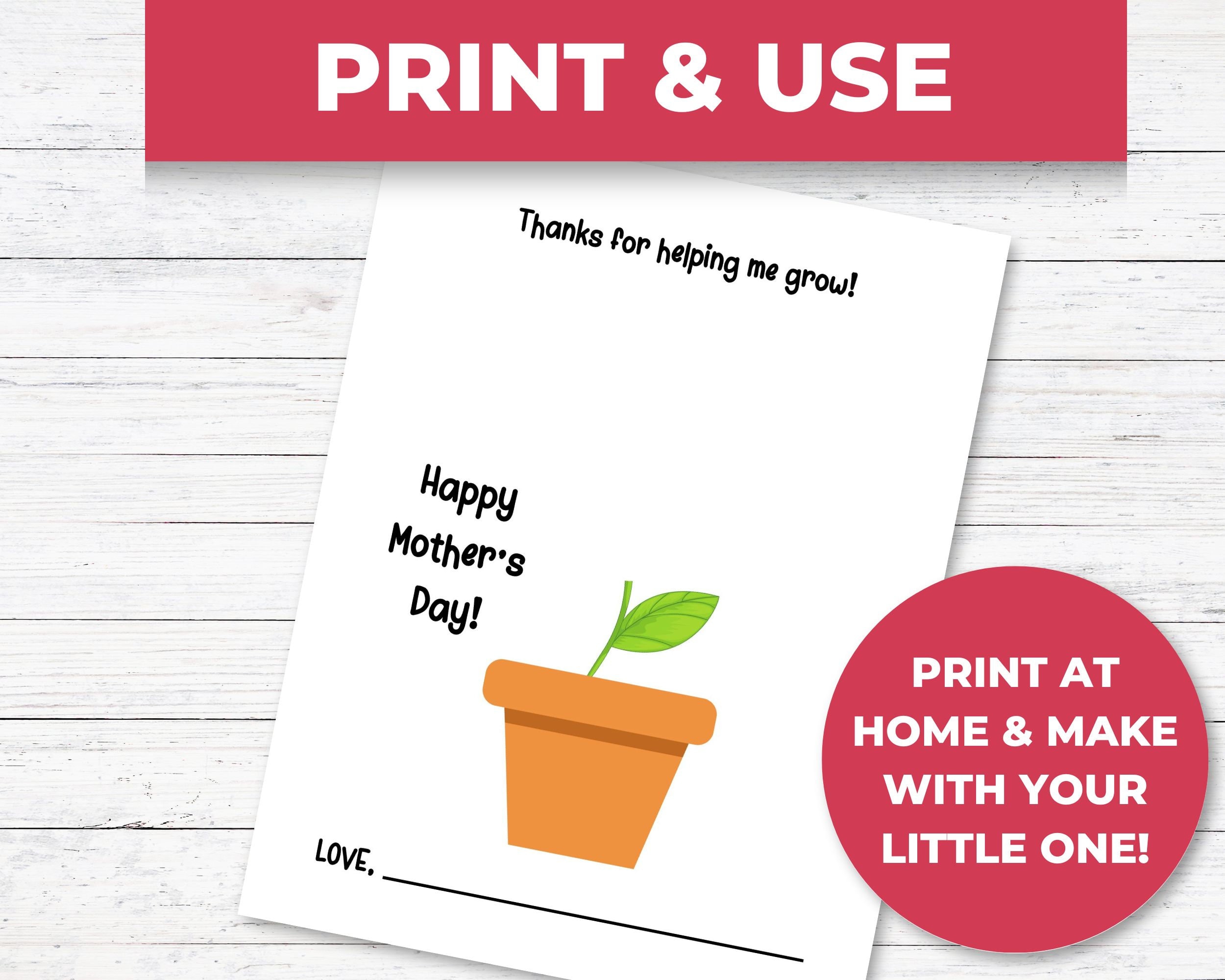 Mothers Day Crafts for Kids Printable, Preschool Gift for Mom ...