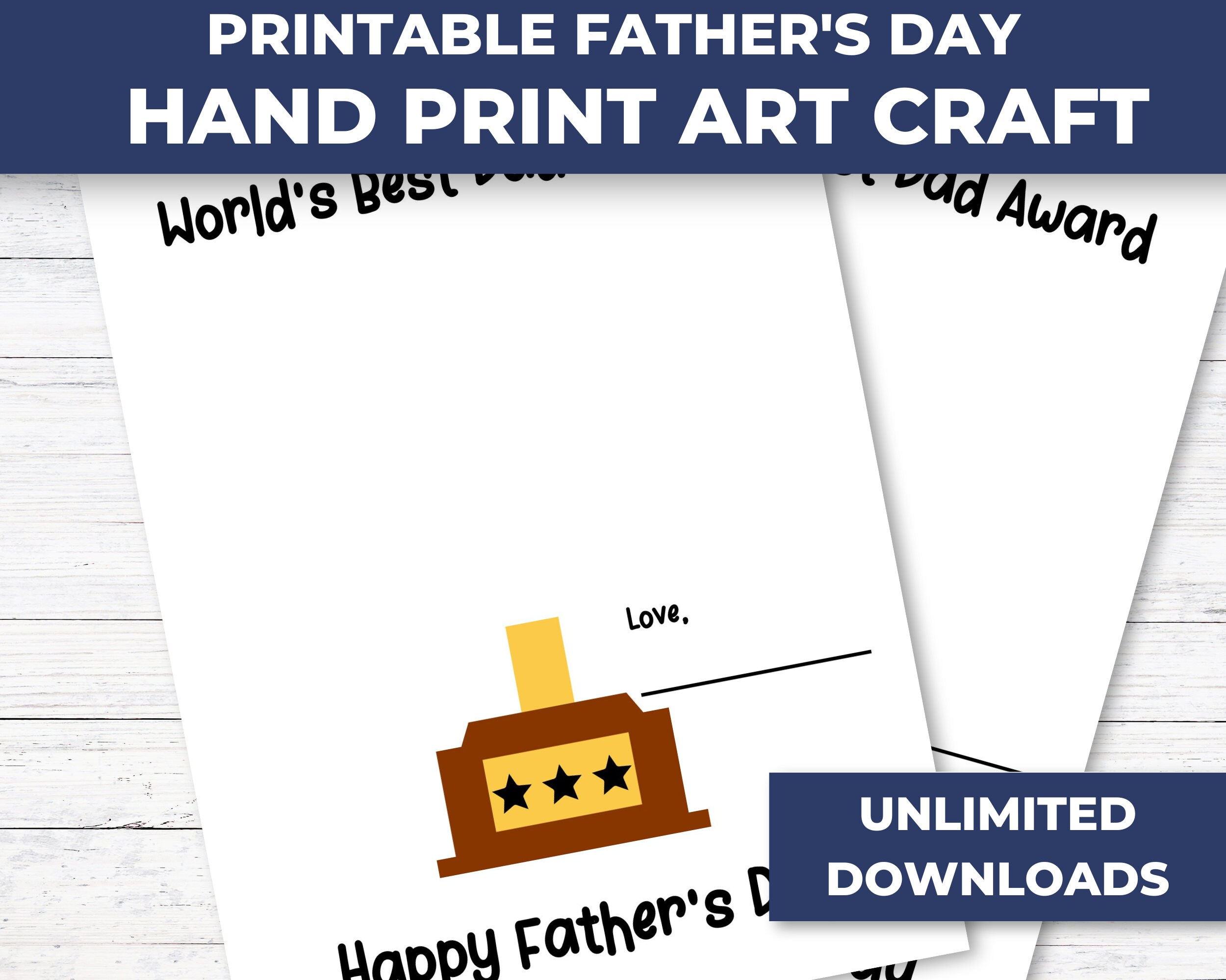 Handprint Craft, Father's Day Handprint Keepsake, Father's Day ...
