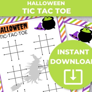 Halloween Tic Tac Toe Game, Printable Halloween Game for Kids ...