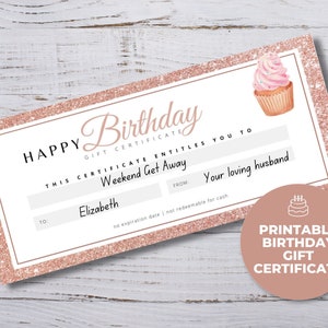 Birthday Gift Certificate Template, Gift Certificate Template Birthday ...