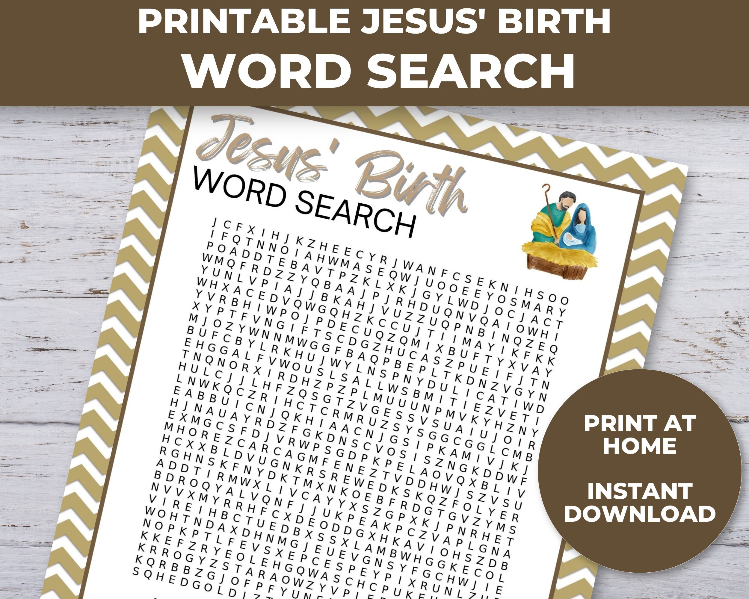 Books of the Bible Word Search Game, Printable Christian Game for Kids ...