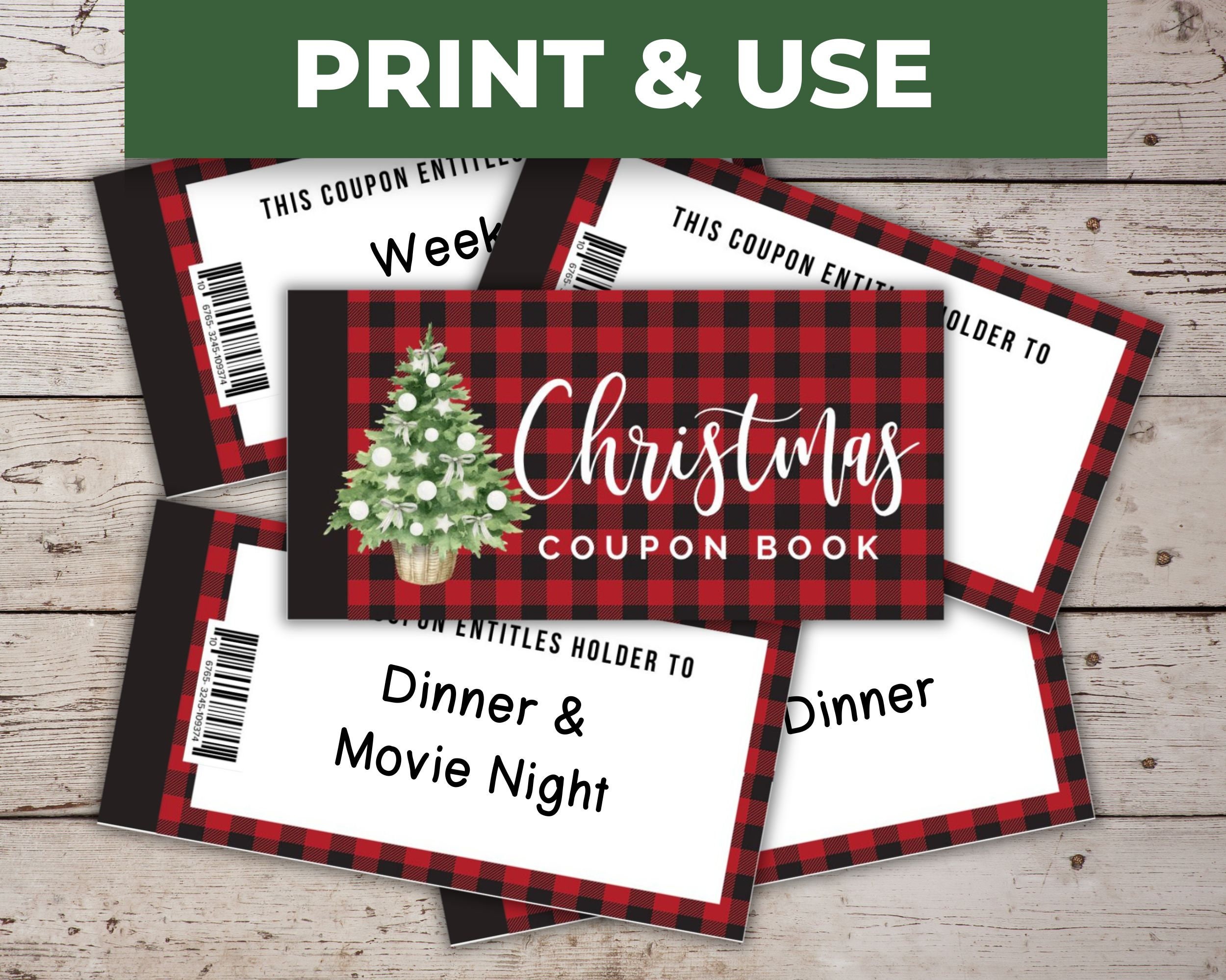 Christmas Coupon Book Editable Printable Template, Canva Template, Last ...