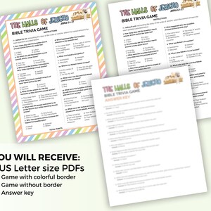 The Walls of Jericho Bible Story Activity, Bible Trivia Game for Kids ...