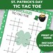 St. Patricks Tic Tac Toe Game, Printable St. Patrick's Day Game for ...