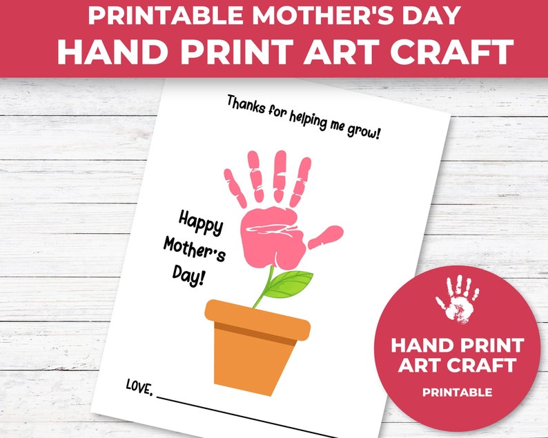 Mothers Day Crafts for Kids Printable, Preschool Gift for Mom ...