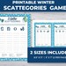 Printable Winter Scattegories Game, Winter Activities for Kids and ...