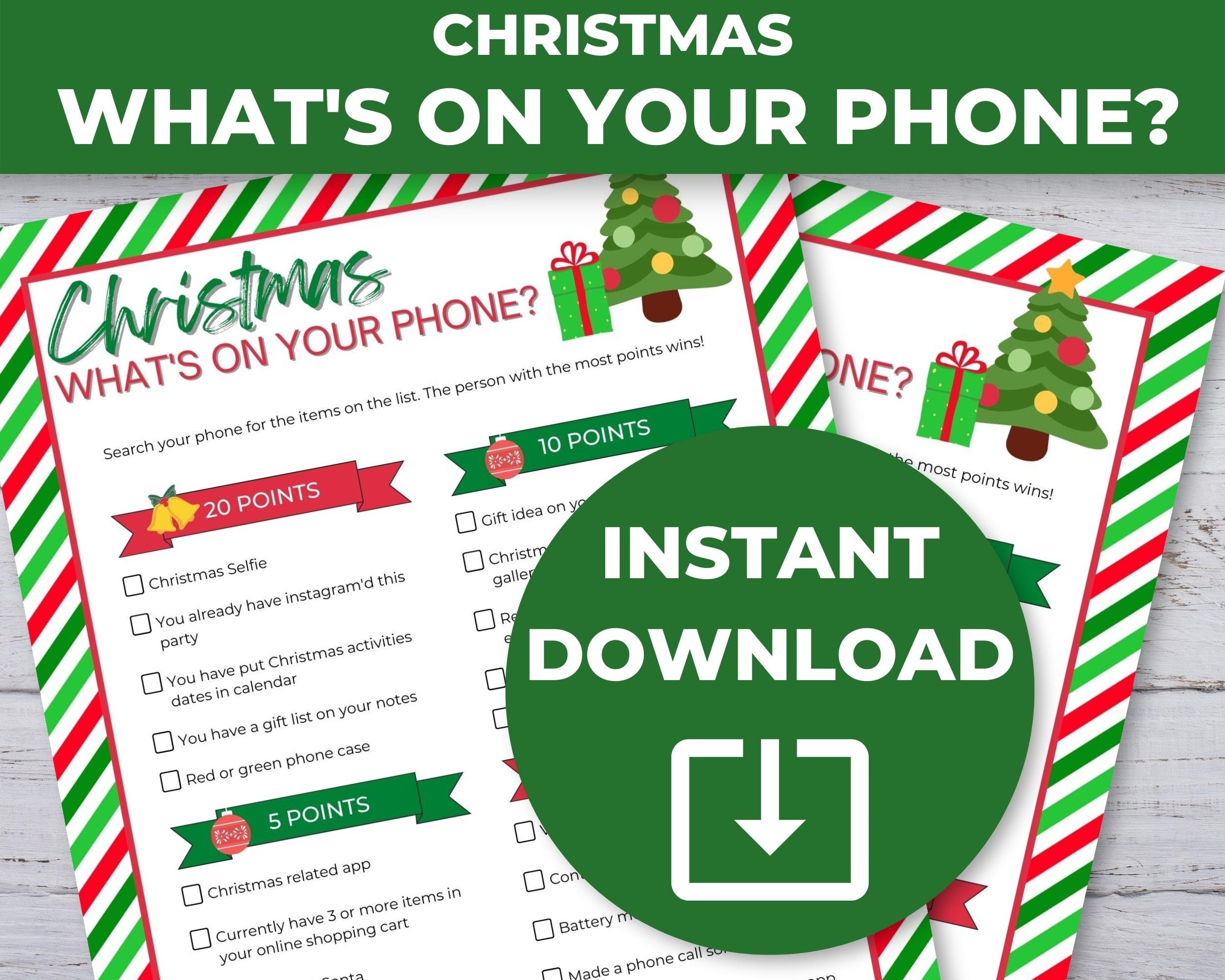 Whats on Your Phone Christmas Edition, Christmas Activities for Kids ...