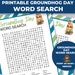 Groundhog Day Printable, Word Search Printable, Groundhog Day Worksheet ...
