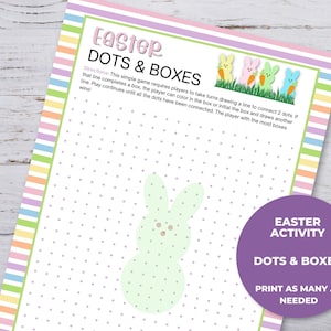 Easter Dots and Boxes, Printable Easter Game for Kids, Classroom ...