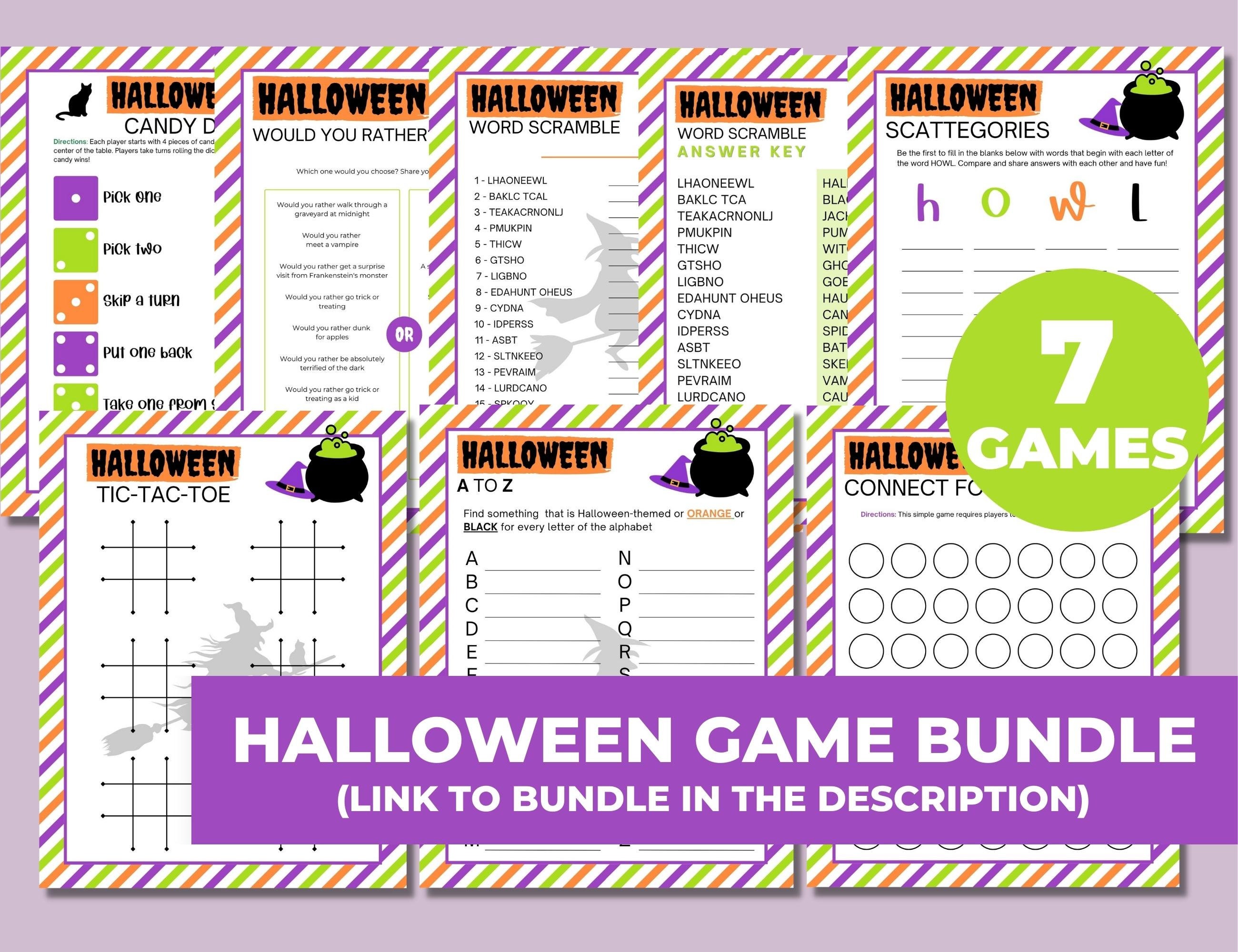 Halloween Tic Tac Toe Game, Printable Halloween Game for Kids ...