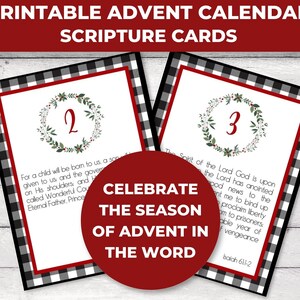 Advent Scripture Cards, Bible Verses Cards, Prayer Cards,printable ...