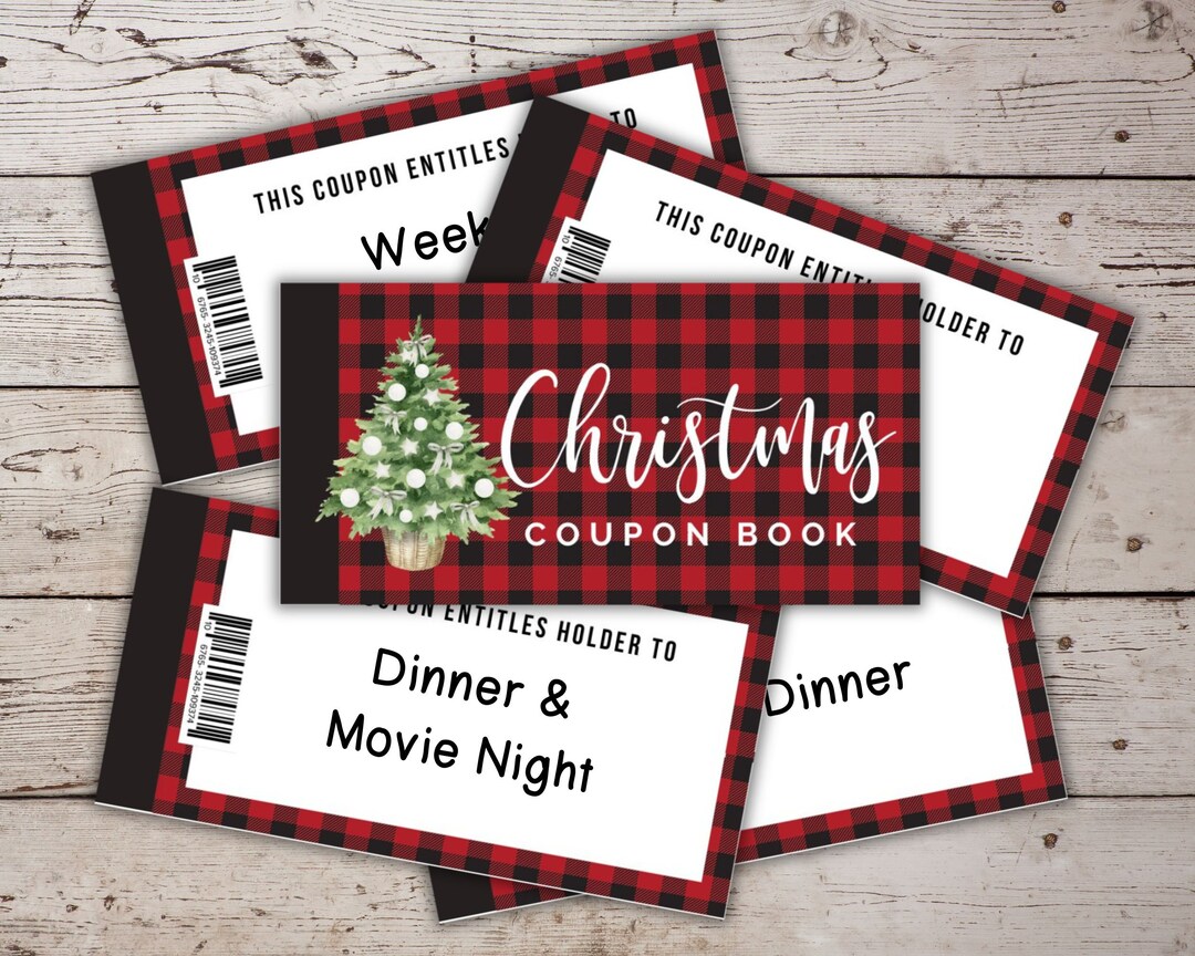 Christmas Coupon Book Editable Printable Template, Canva Template, Last ...